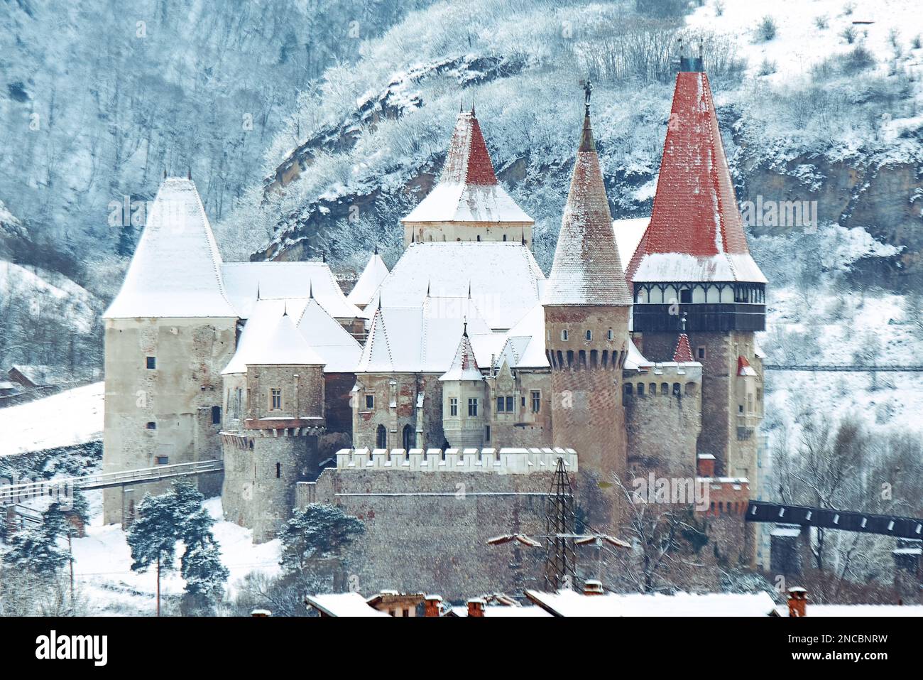 Corvin castle snow hi-res stock photography and images - Alamy