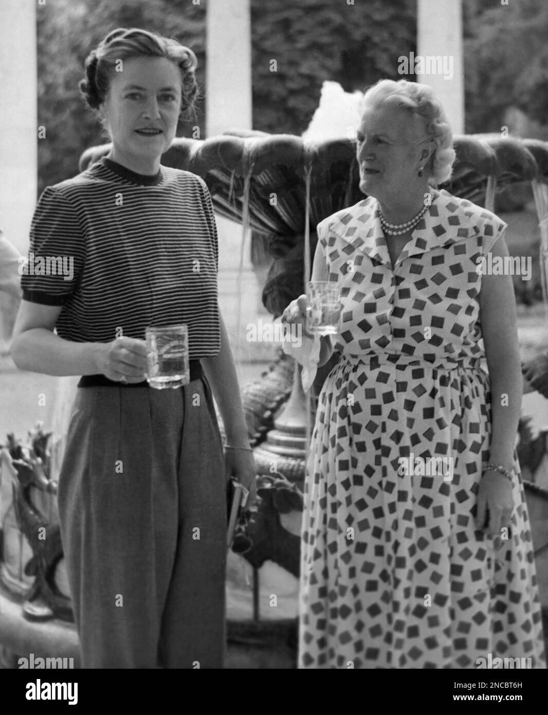 Mrs. Clementine Churchill, right, and the Sarah Churchill are at ...