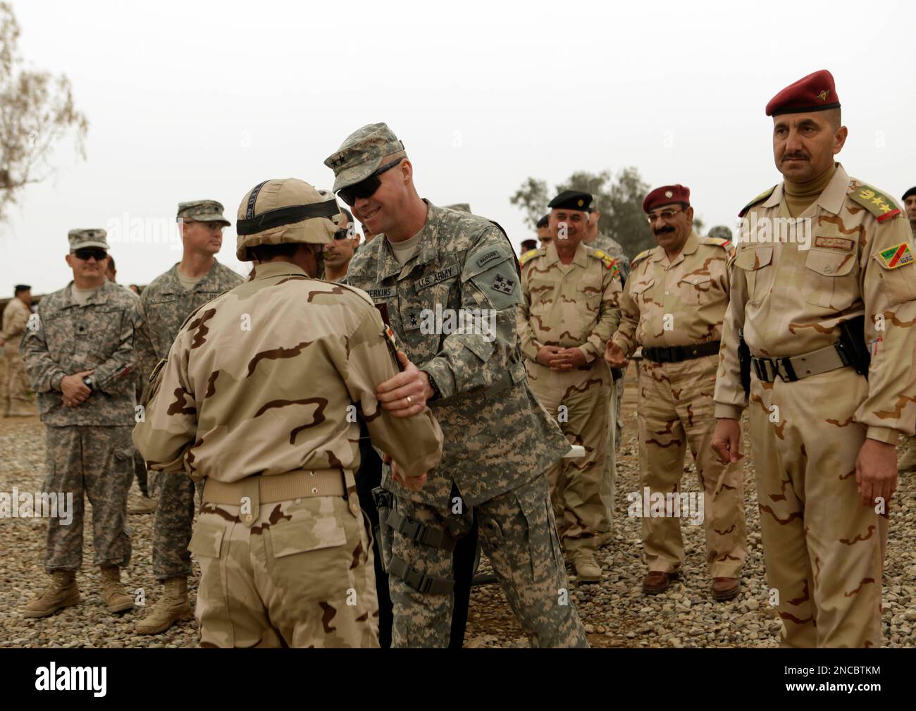 U.S. Division-North Commanding General, Maj. Gen. David Perkins, center ...