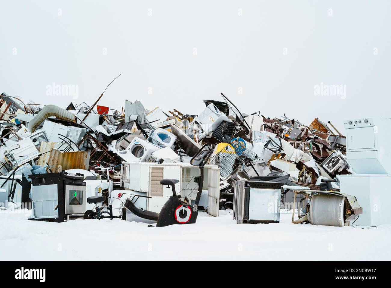 Environmental pollution with plastic, garbage, waste. Land fill full ...