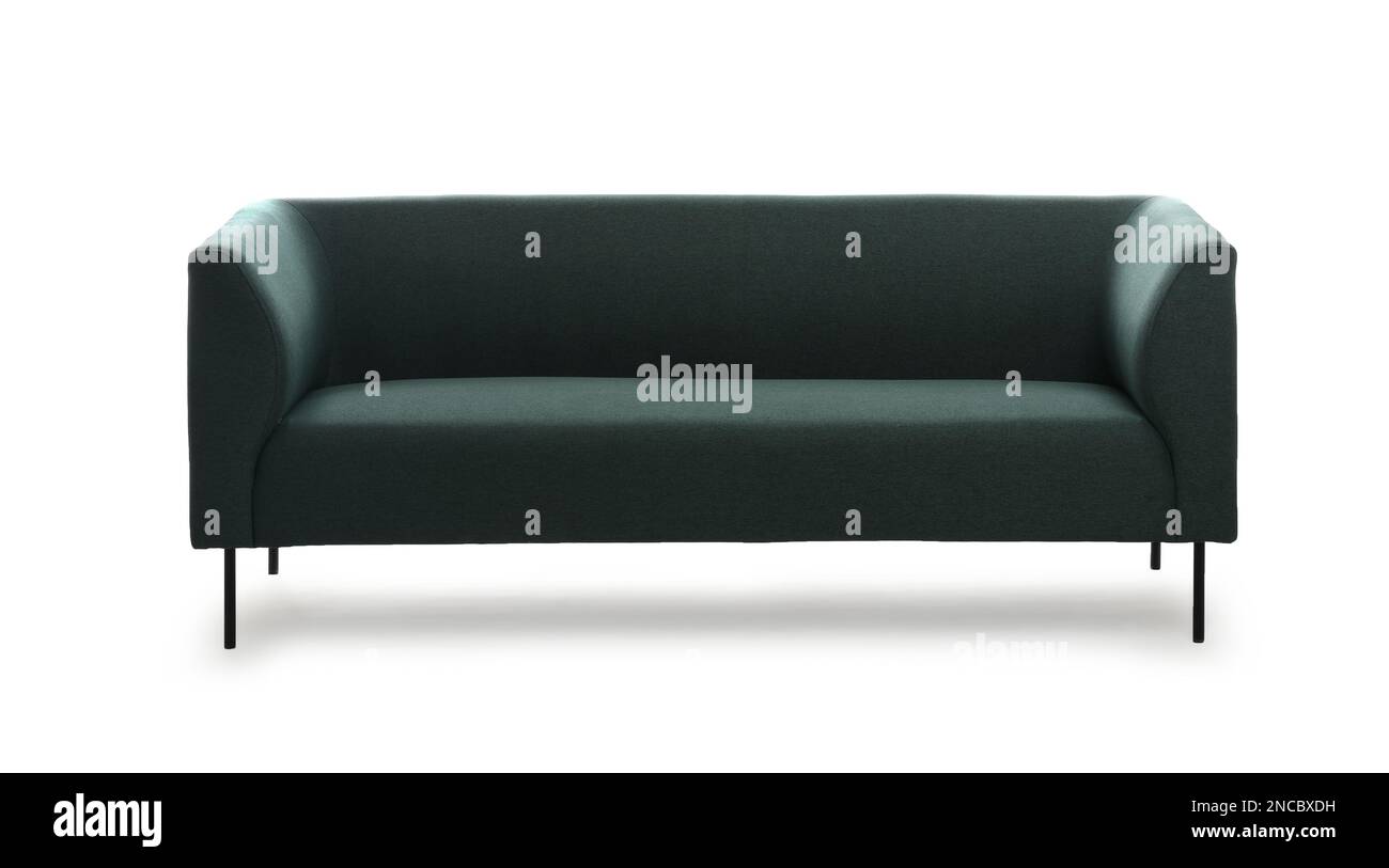 Stylish comfortable dark sofa isolated on white. Furniture for living ...