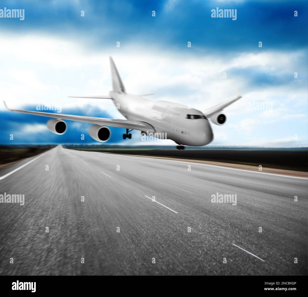 Beautiful scene landing flight on hi-res stock photography and images ...