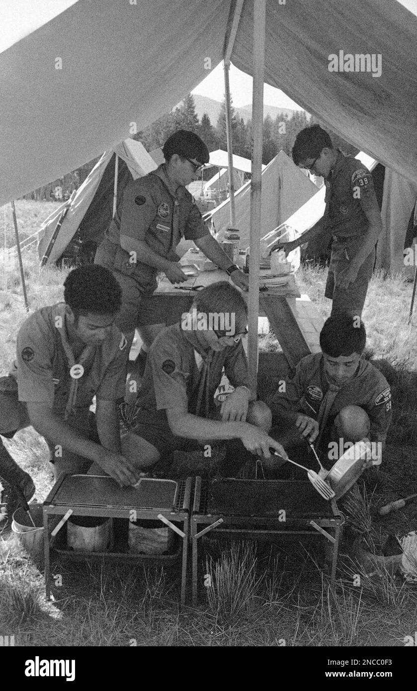 Buffalo, New York,. Scouts of Troop 39 at the 7th National Boy Scout ...