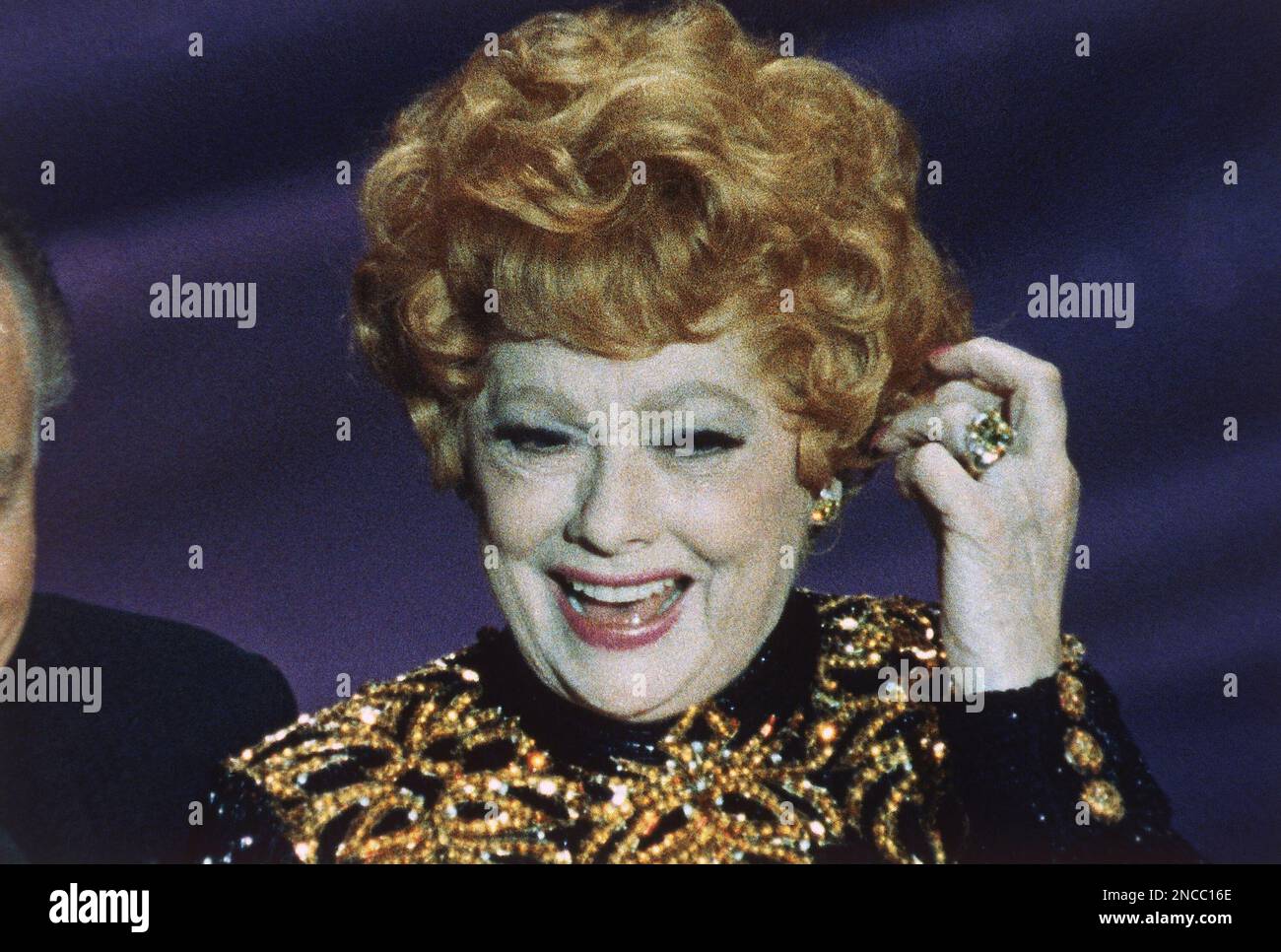 American actress Lucille Ball at the Oscars on March 20, 1989. She died ...
