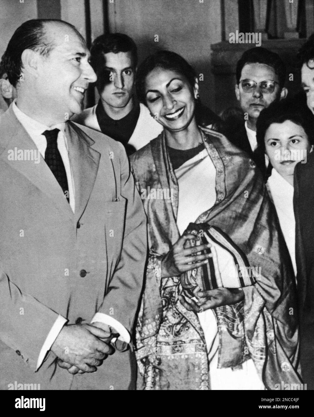 Italian film director Roberto Rossellini and his girl friend, Mrs ...