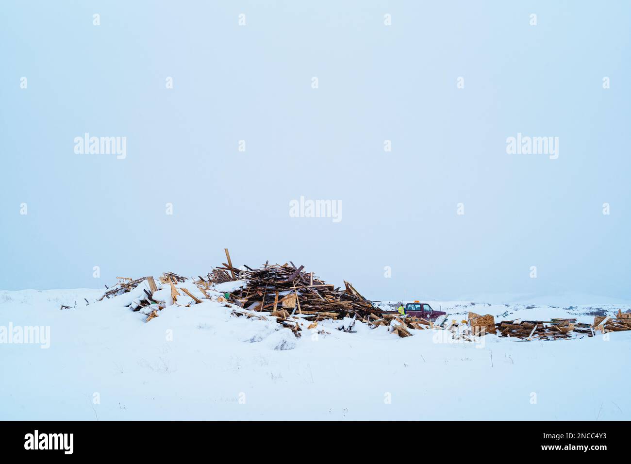 Environmental pollution with plastic, garbage, waste. Land fill full ...