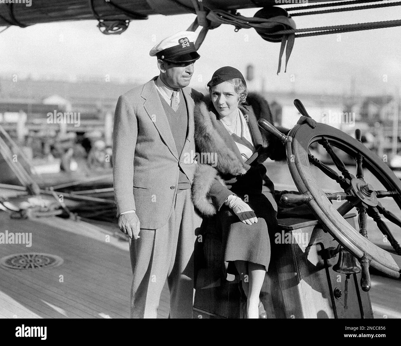 Douglas Fairbanks and Mary Pickford aboard the 136-foot schooner-yacht ...