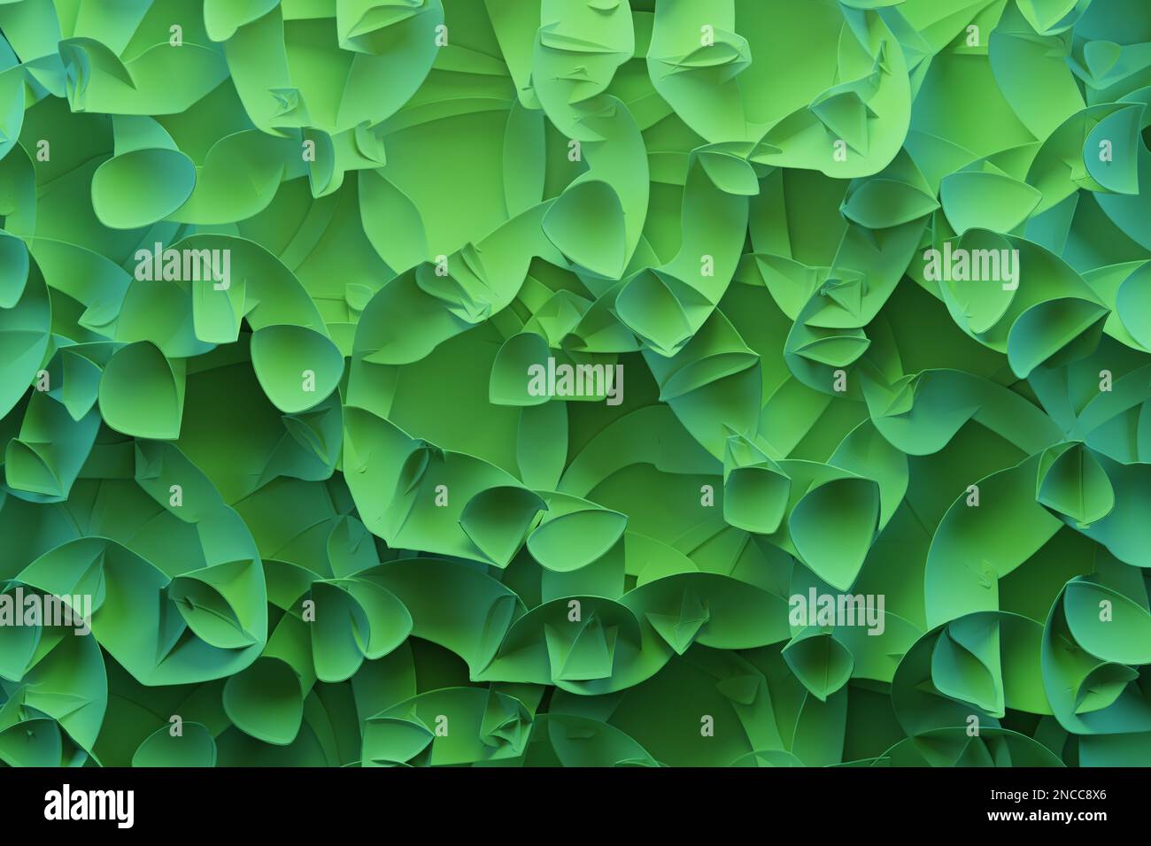 Green leaves background rendering Stock Photo - Alamy