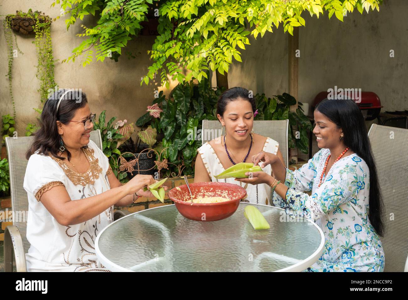 Native women cooking a traditional Stock Photo - Alamy