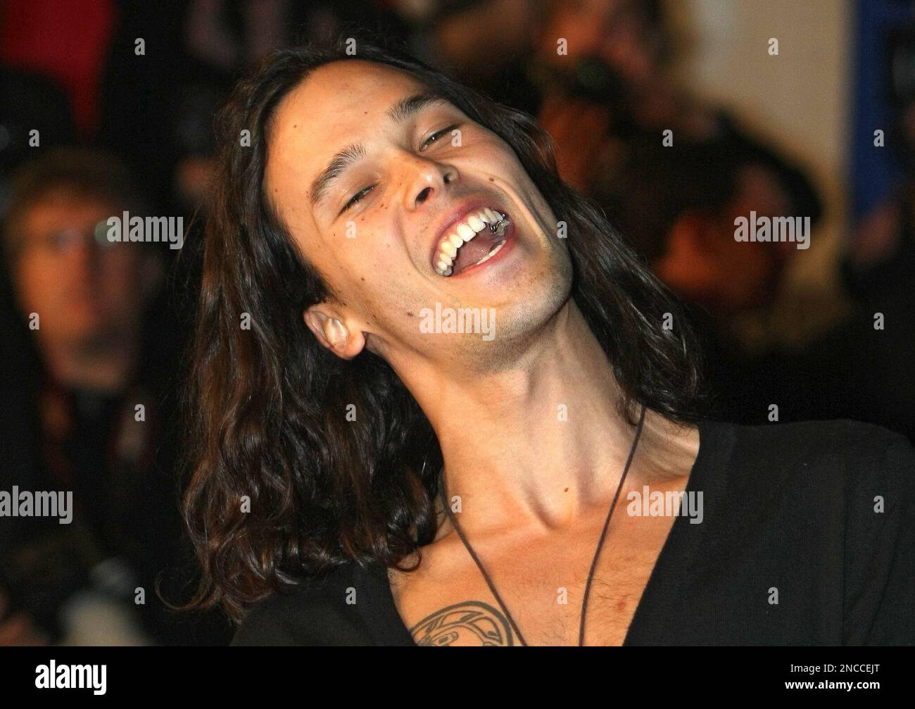 Canadian singer-songwriter Justin Nozuka arrives at the Cannes festival ...