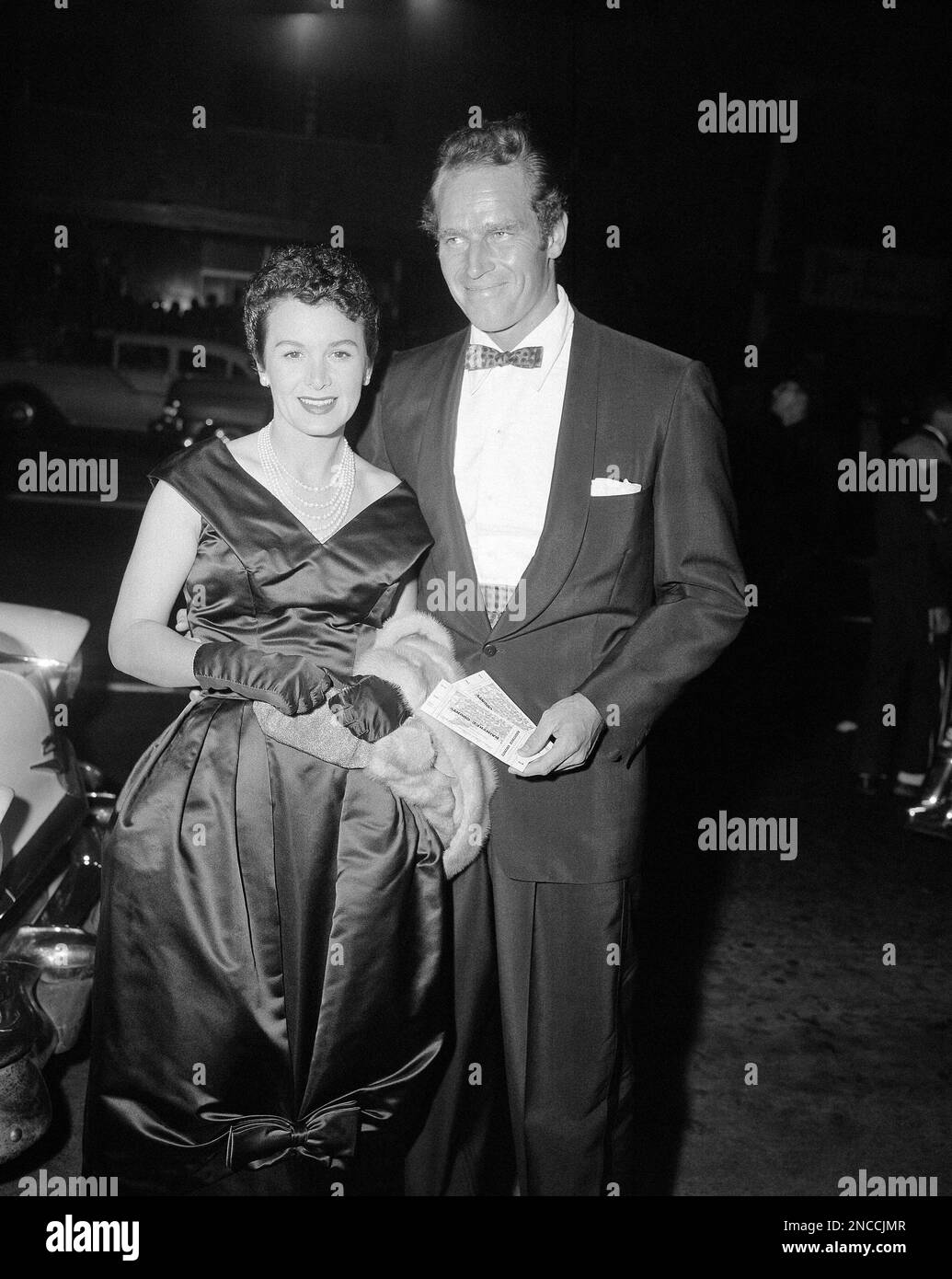 Actor Charlton Heston and his lovely wife Lydia arrive for the ...