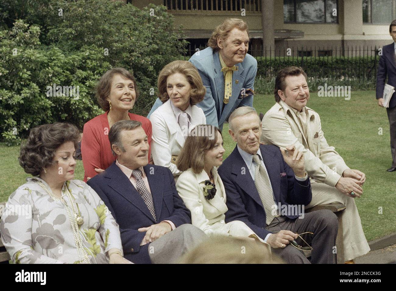 Actor and dancer Gene Kelly with Hollywood greats who worked at M.G.M ...