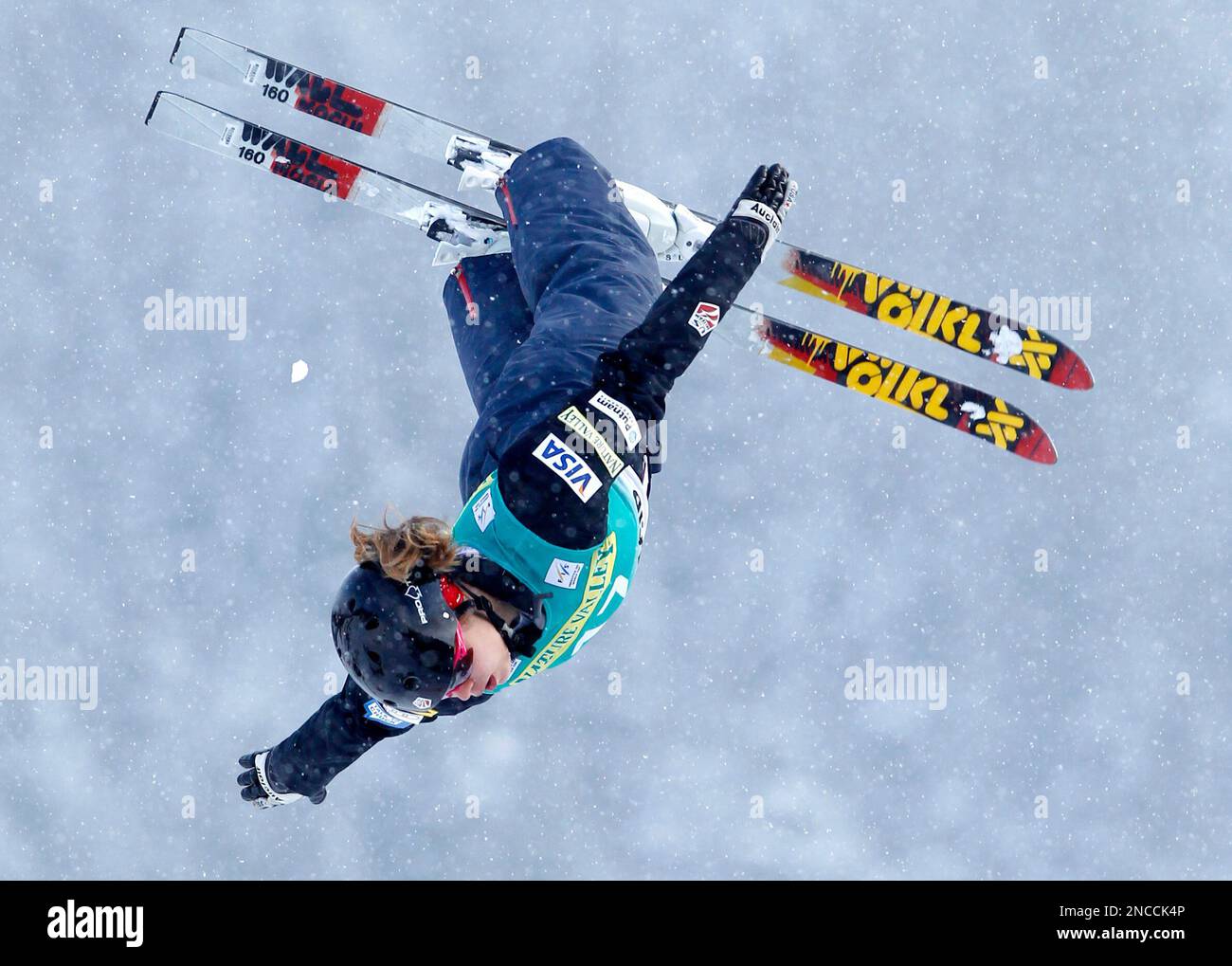 Ashley Caldwell of the United States competes in the women's aerials ...