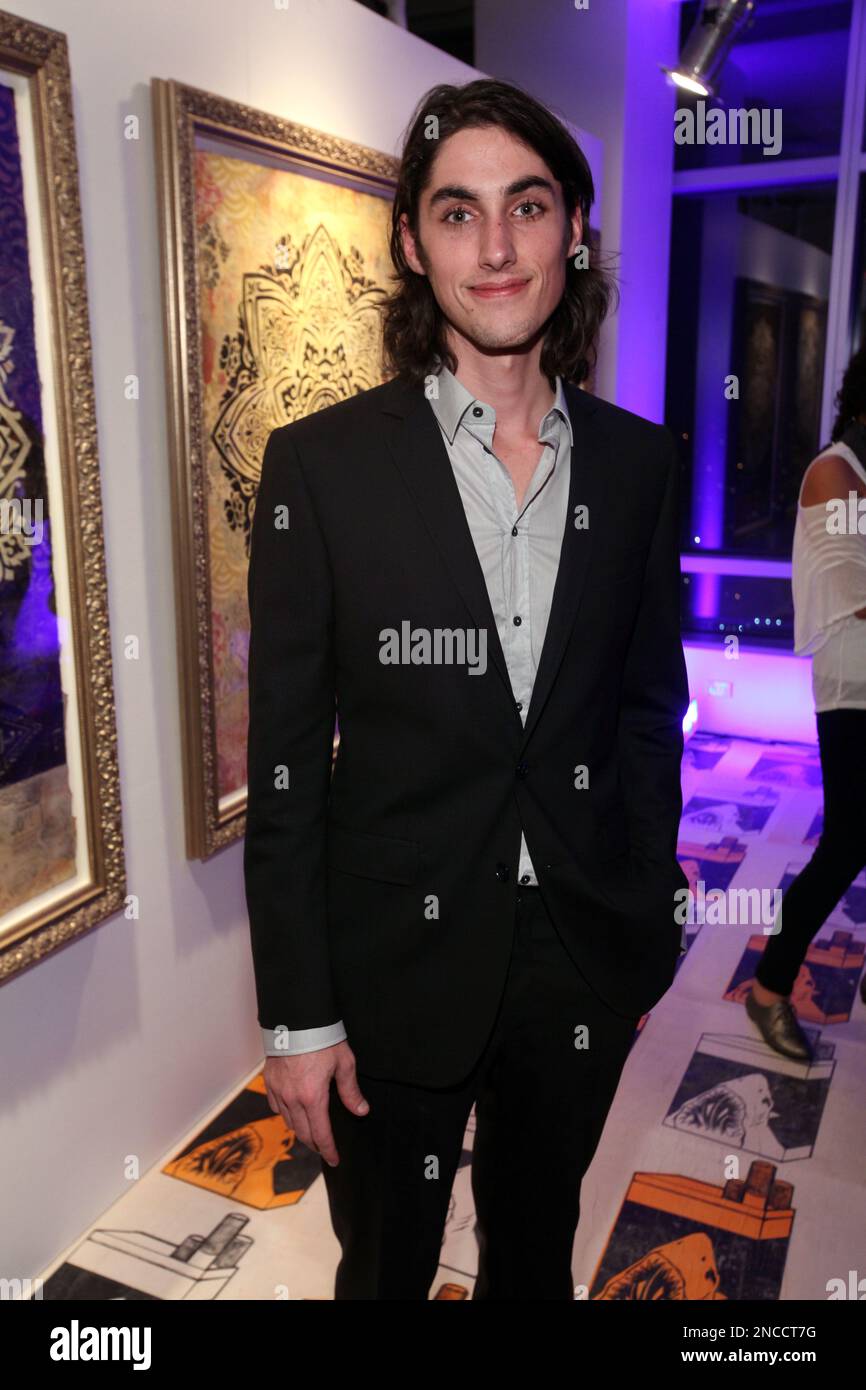 Artist Garret Suhrie poses for a photo at the L.A. Art Show afterparty ...