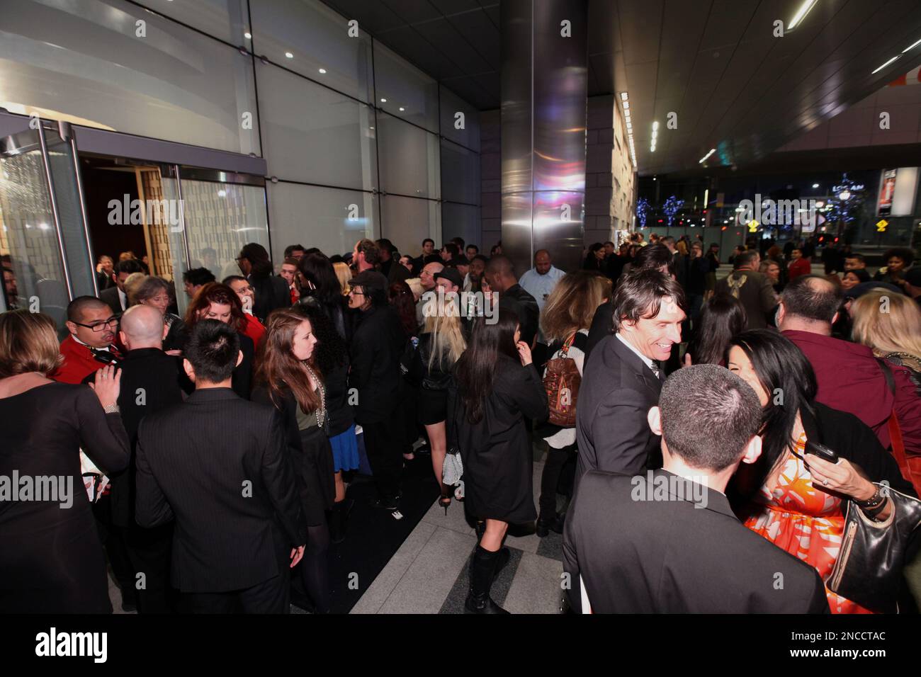 L.A. Art Show crowd lines up outside of the LAAS afterparty at The Ritz ...