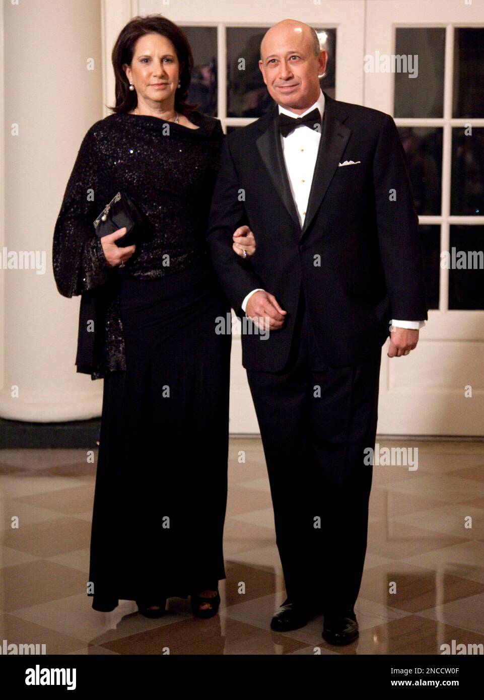 Goldman Sachs CEO Lloyd Blankfein and his wife Laura Blankfein arrive ...