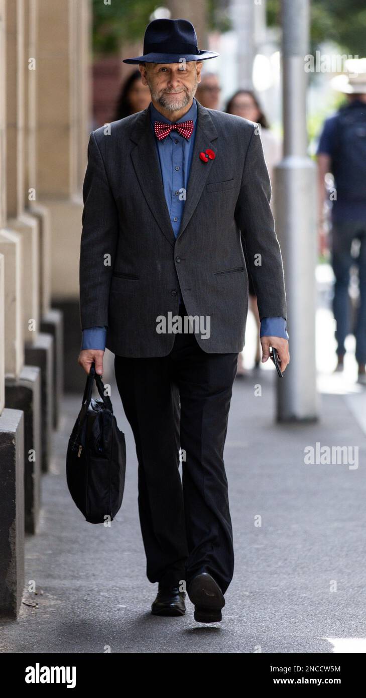 David Vincent departs from Old High Court of Victoria, in Melbourne ...