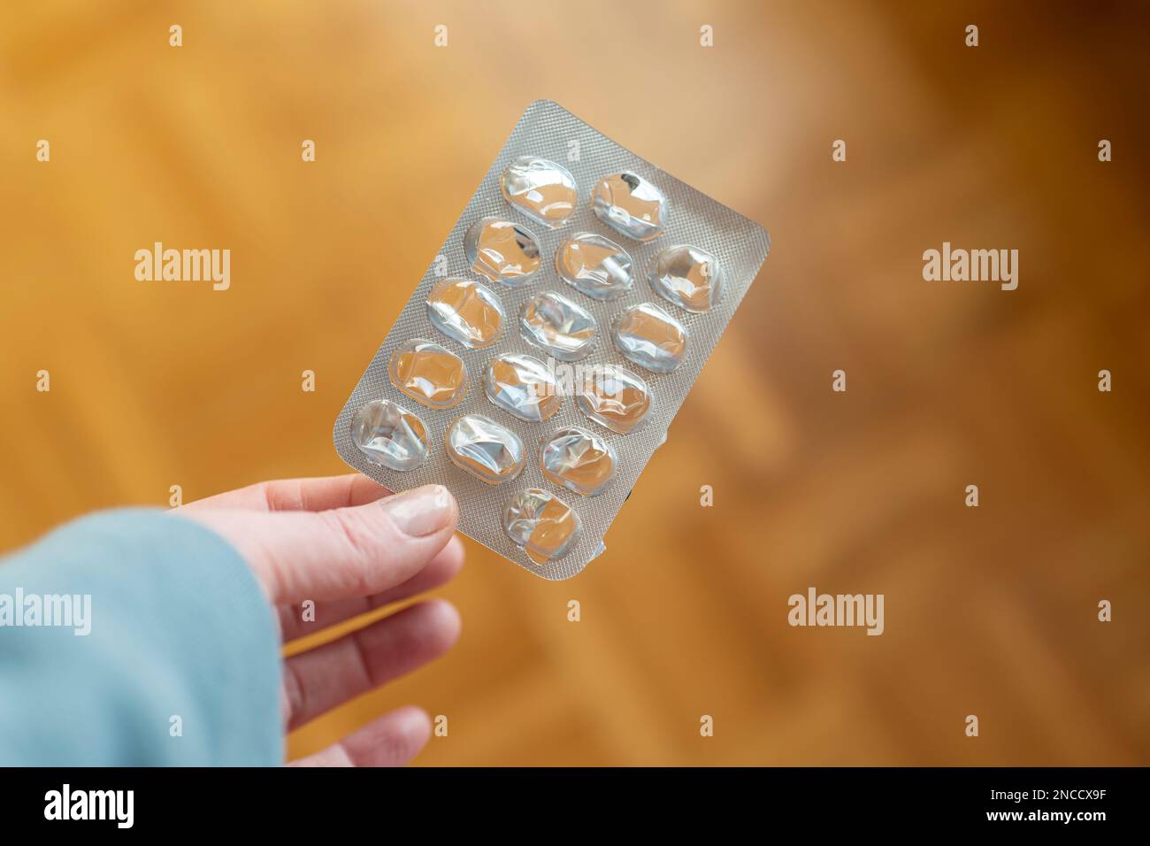 Empty pill box.The medicine is over. Empty packaging of pills in a ...