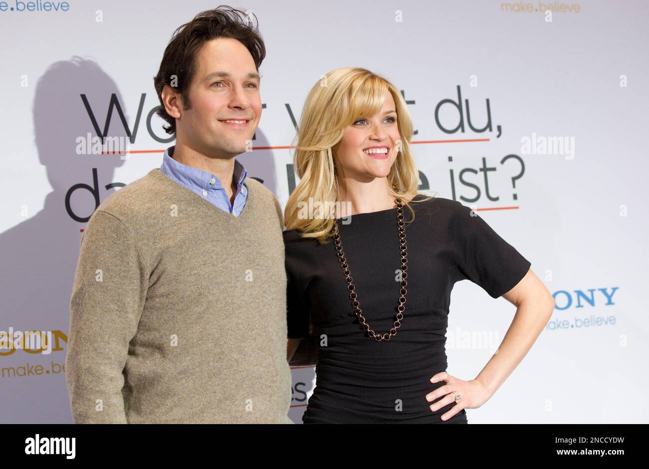 U.S. actress Reese Witherspoon, right, and U.S. actor Paul Rudd, left ...