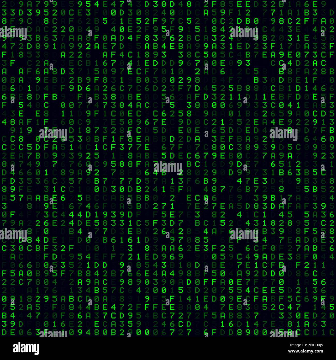 Matrix Background Green Filled Hexadecimal Background Medium Sized Seamless Pattern Cool