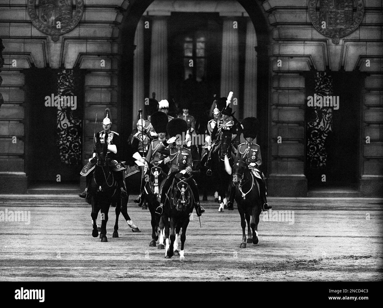 The King and members of the royal family attended at the Horse Guards ...
