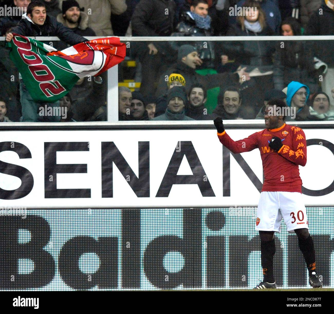 AS Roma's Fabio Simplicio of Brazil celebrates scoring a goal during ...