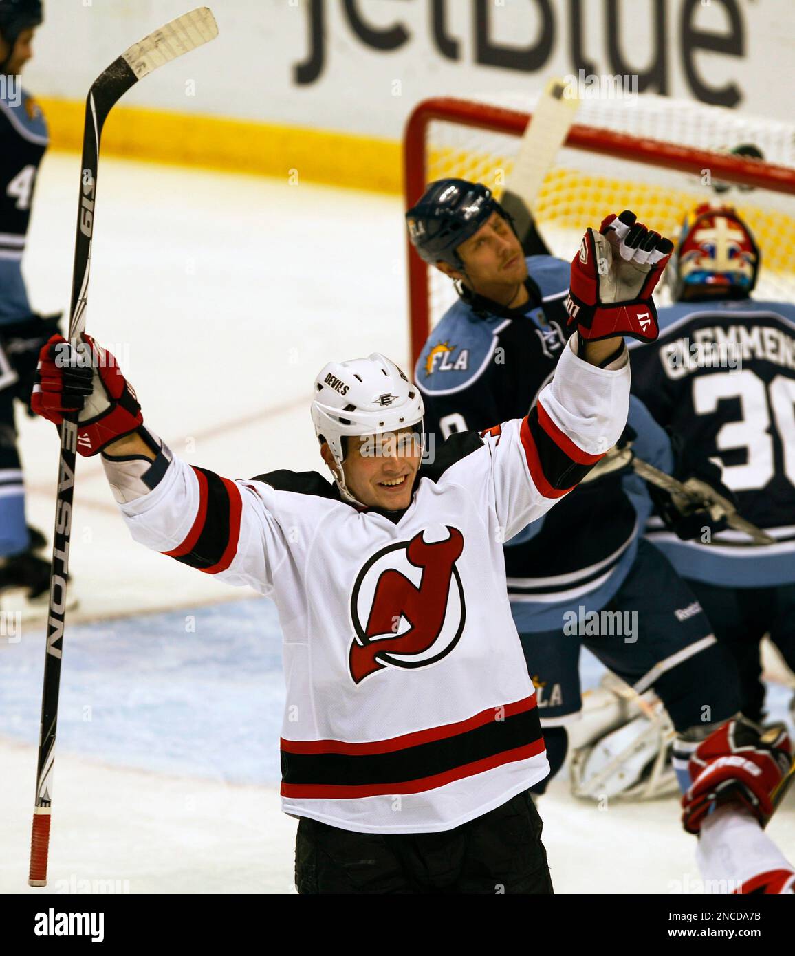 New Jersey Devils' Nick Palmieri celebrates after scoring against the ...