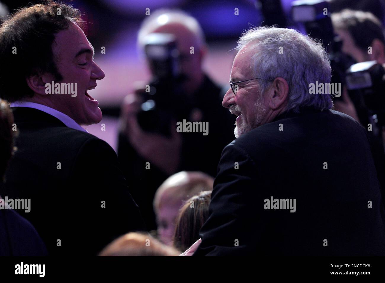 Quentin Tarantino, left, and Steven Spielberg are seen at the 16th ...