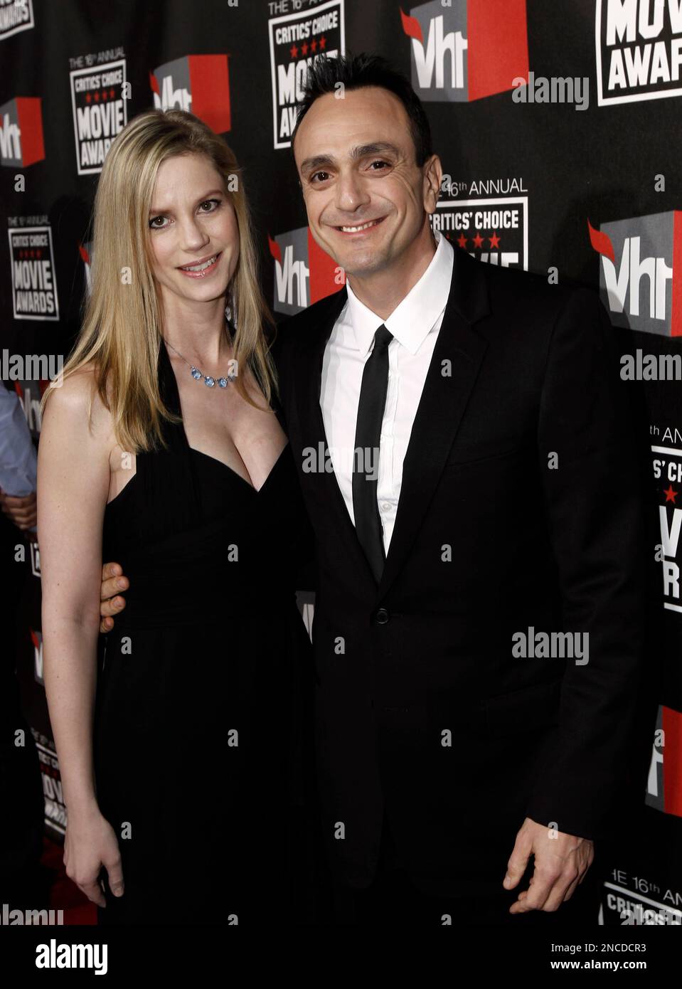 Katie Wright, left, and Hank Azaria arrive at the 16th Annual Critics' Choice Movie Awards on ...