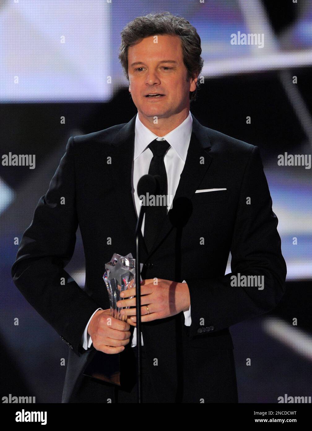 Actor Colin Firth accepts the award for best actor at the 16th Annual ...