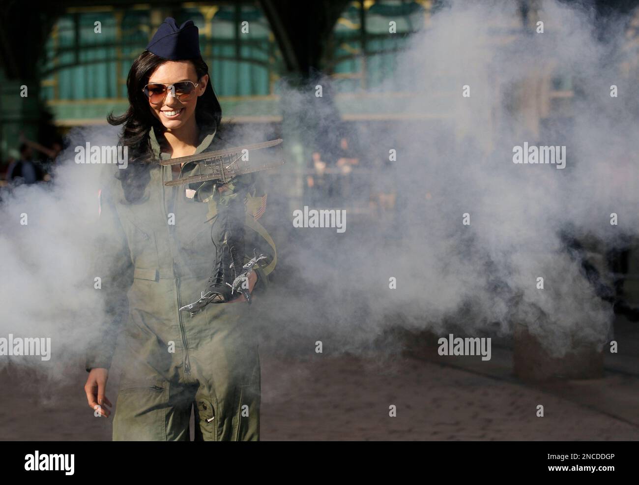 Miss America contestant, Becky Minger, Miss Ohio, walks through ...
