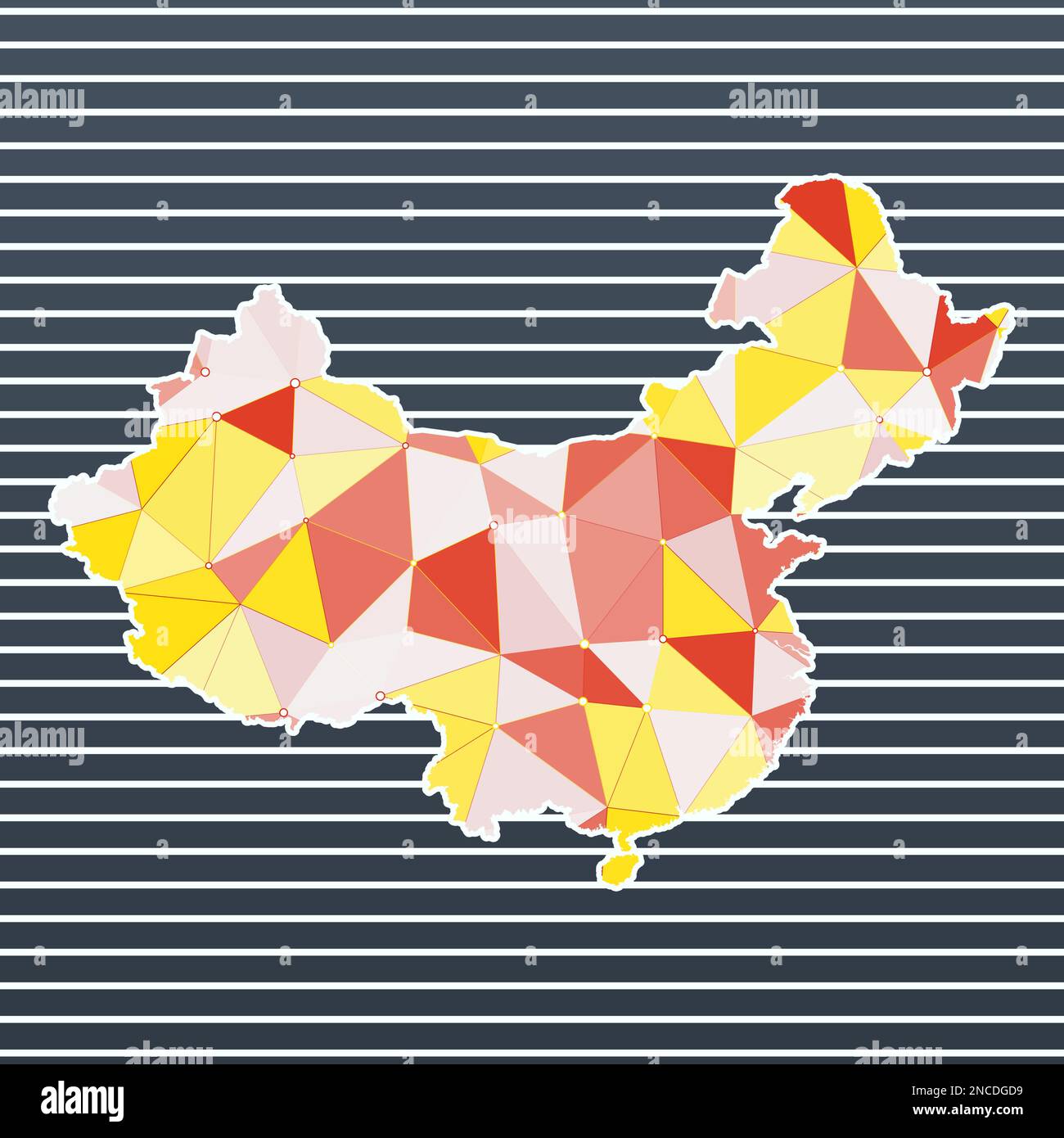 China vector illustration. China design on gradient stripes background ...