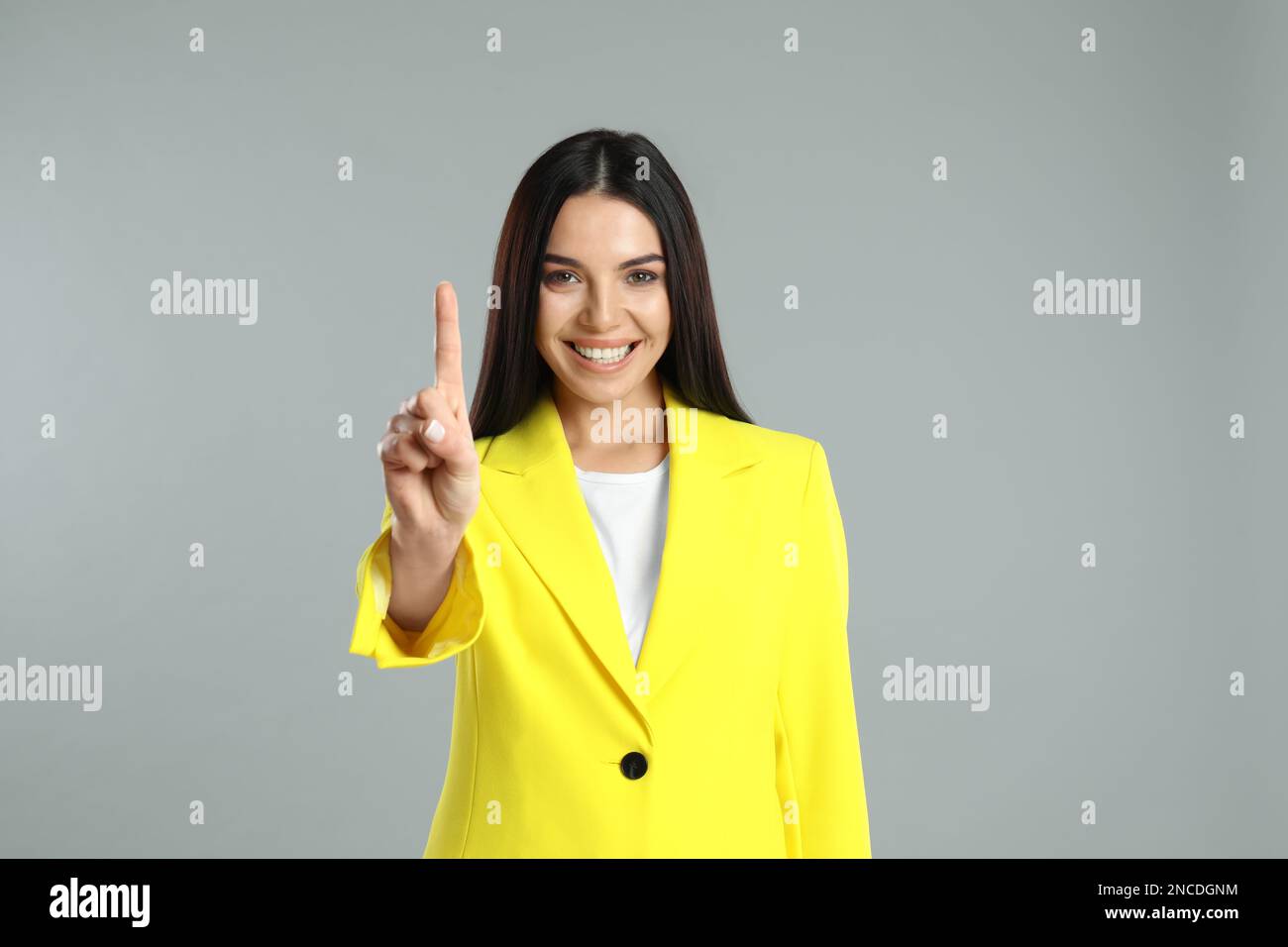 Woman number 1 hand gesture hi-res stock photography and images - Alamy