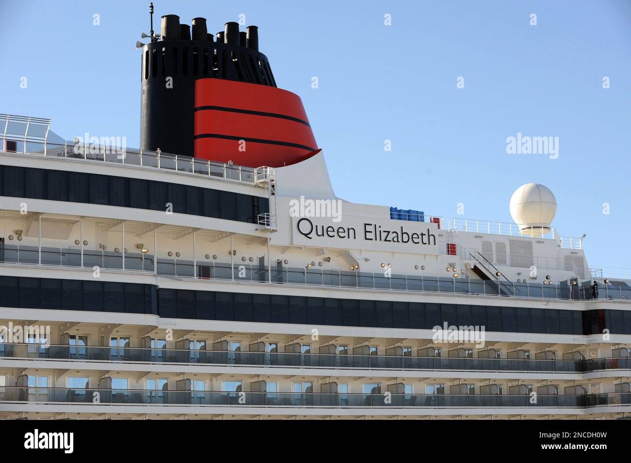 Cunard Line's newest luxury cruise ship, Queen Elizabeth, is seen at ...