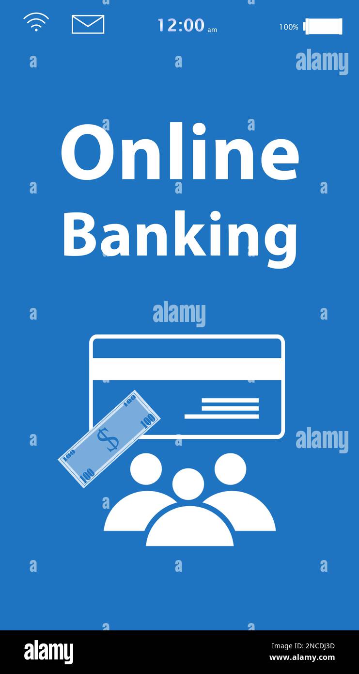Design of online banking application for devices. Illustration Stock ...