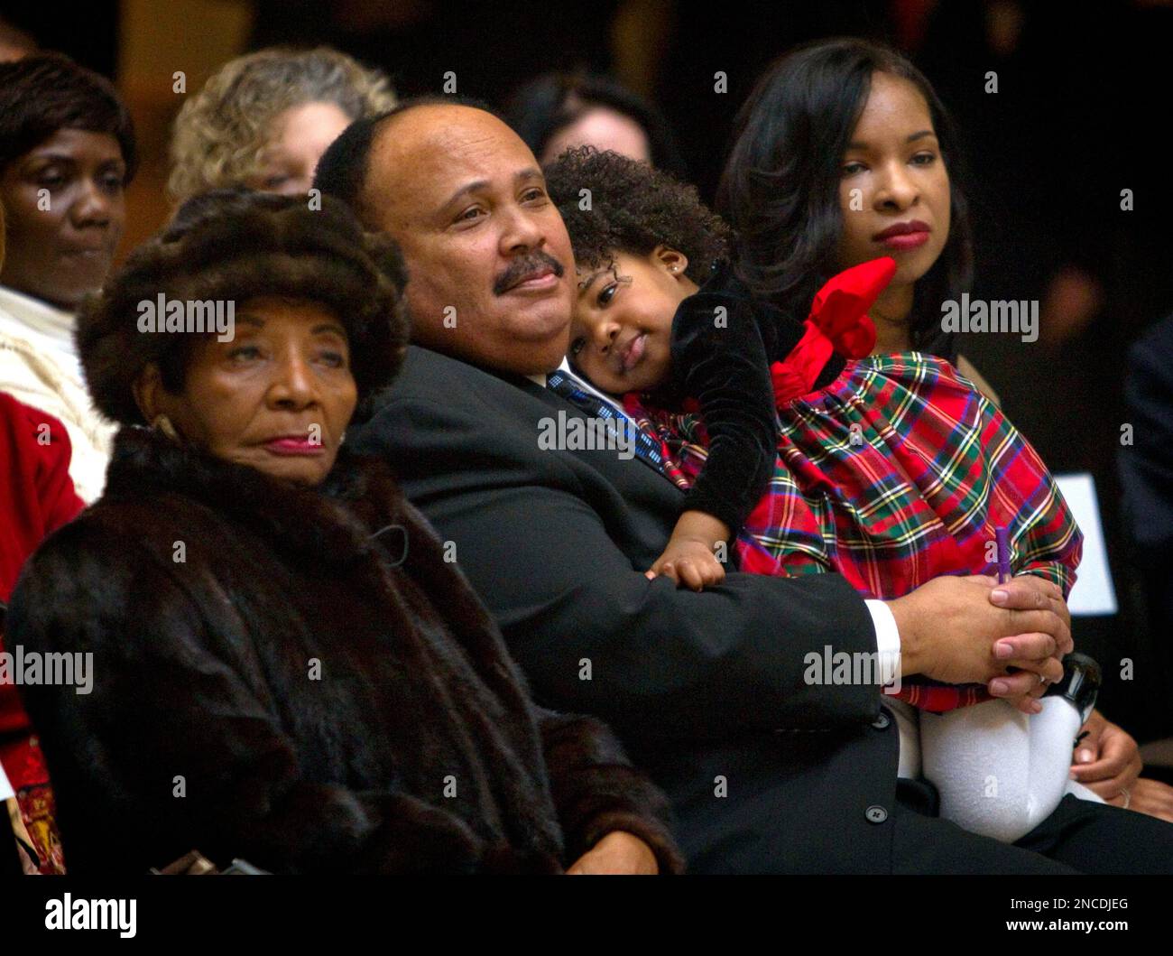 Christine King Farris, from left, the only living sibling of Dr. Martin ...