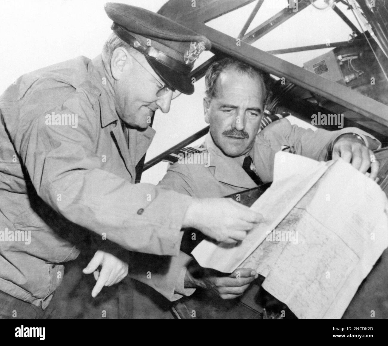 Brig. Gen. Haydon Boatner, left, of New Orleans, La., chief of staff to ...