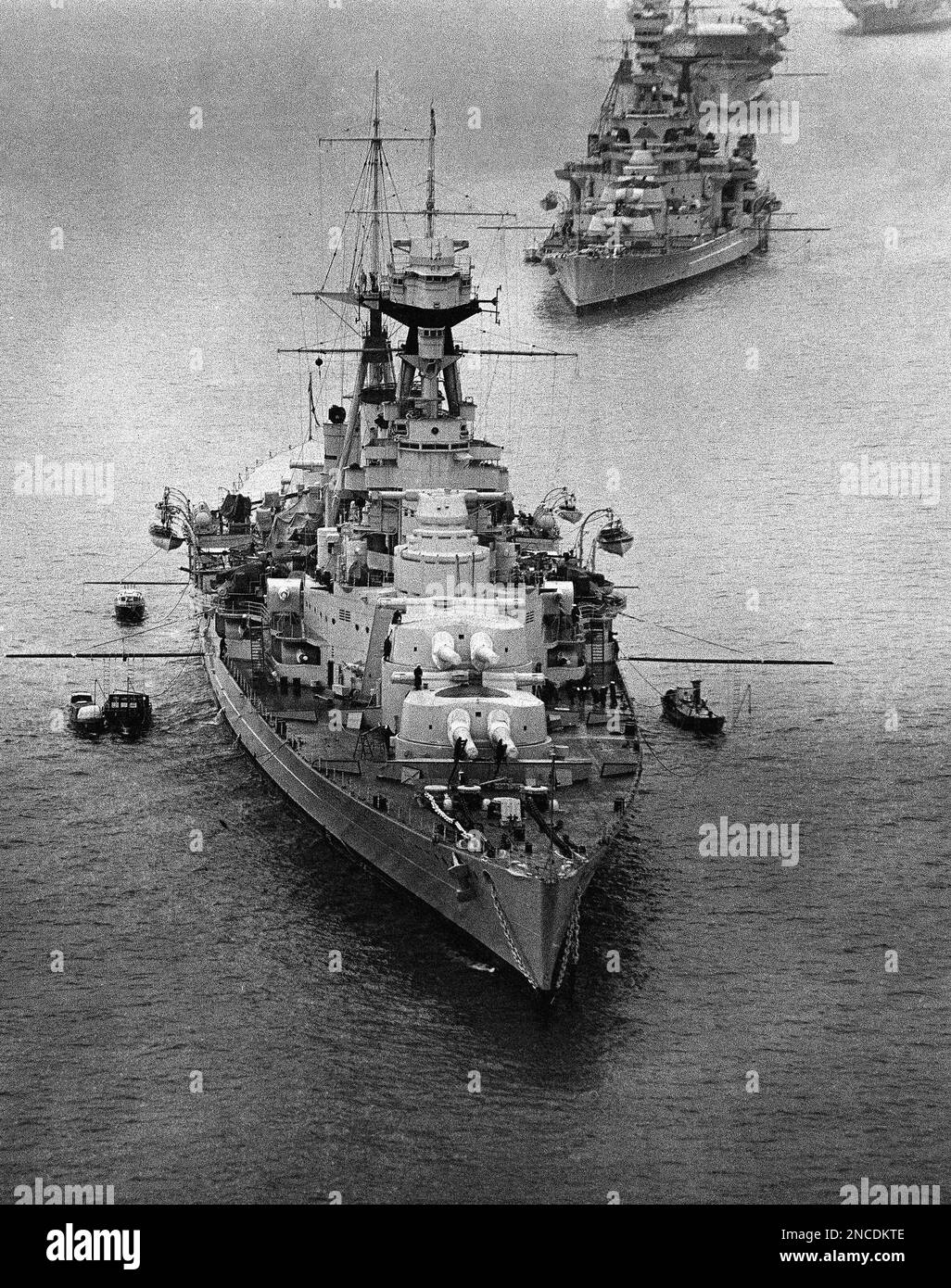 British home fleet arrived to take up anchorage for the grand Coronation naval review by King ...