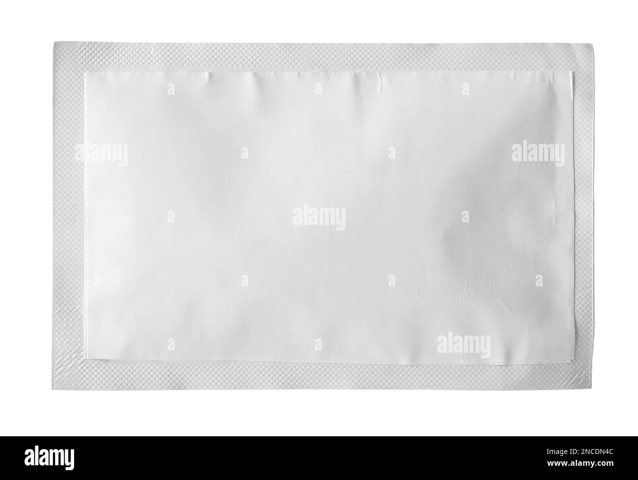 One blank medicine sachet isolated on white Stock Photo - Alamy