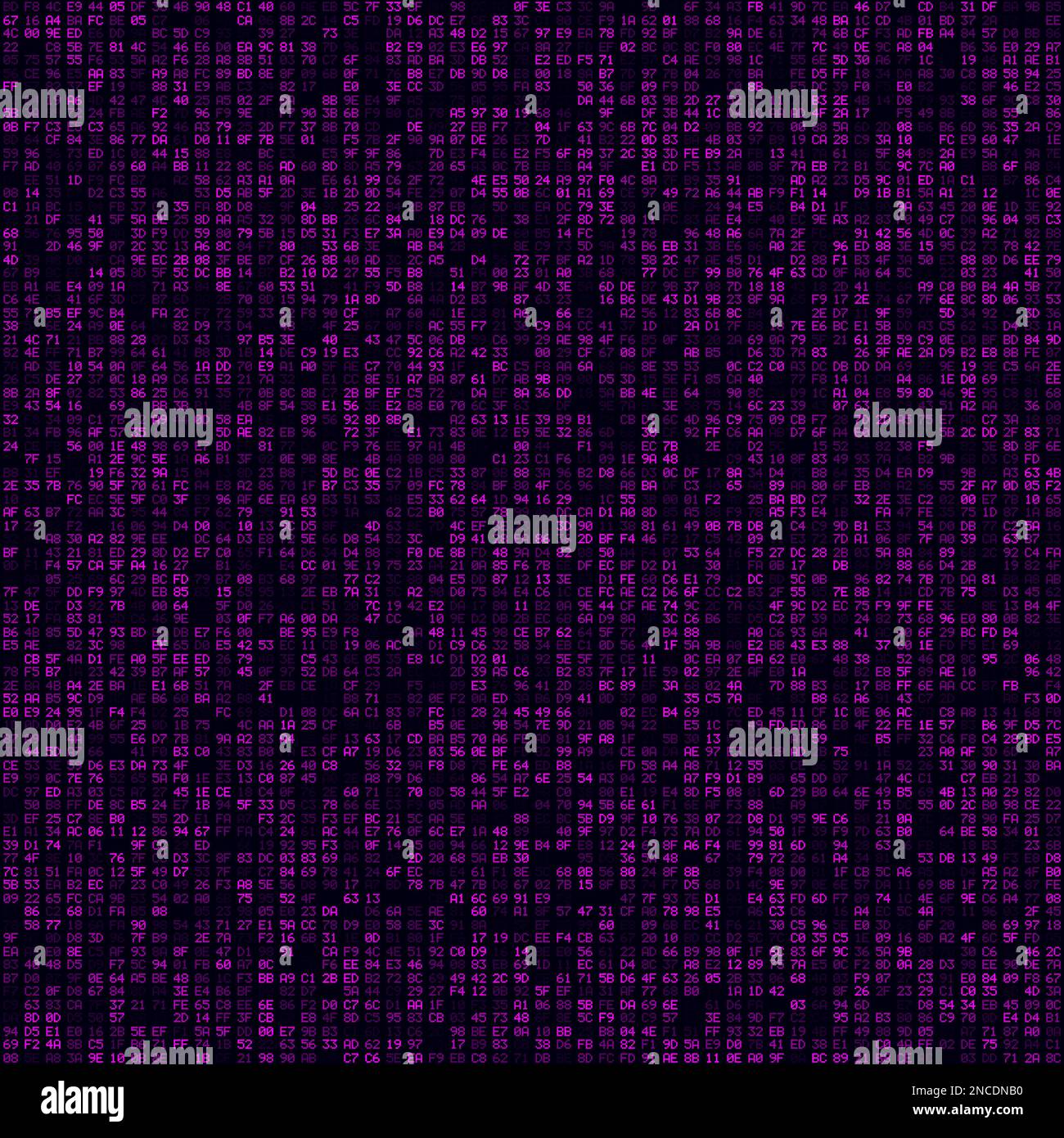 Matrix background. Magenta filled hexadecimal pairs background. Big ...