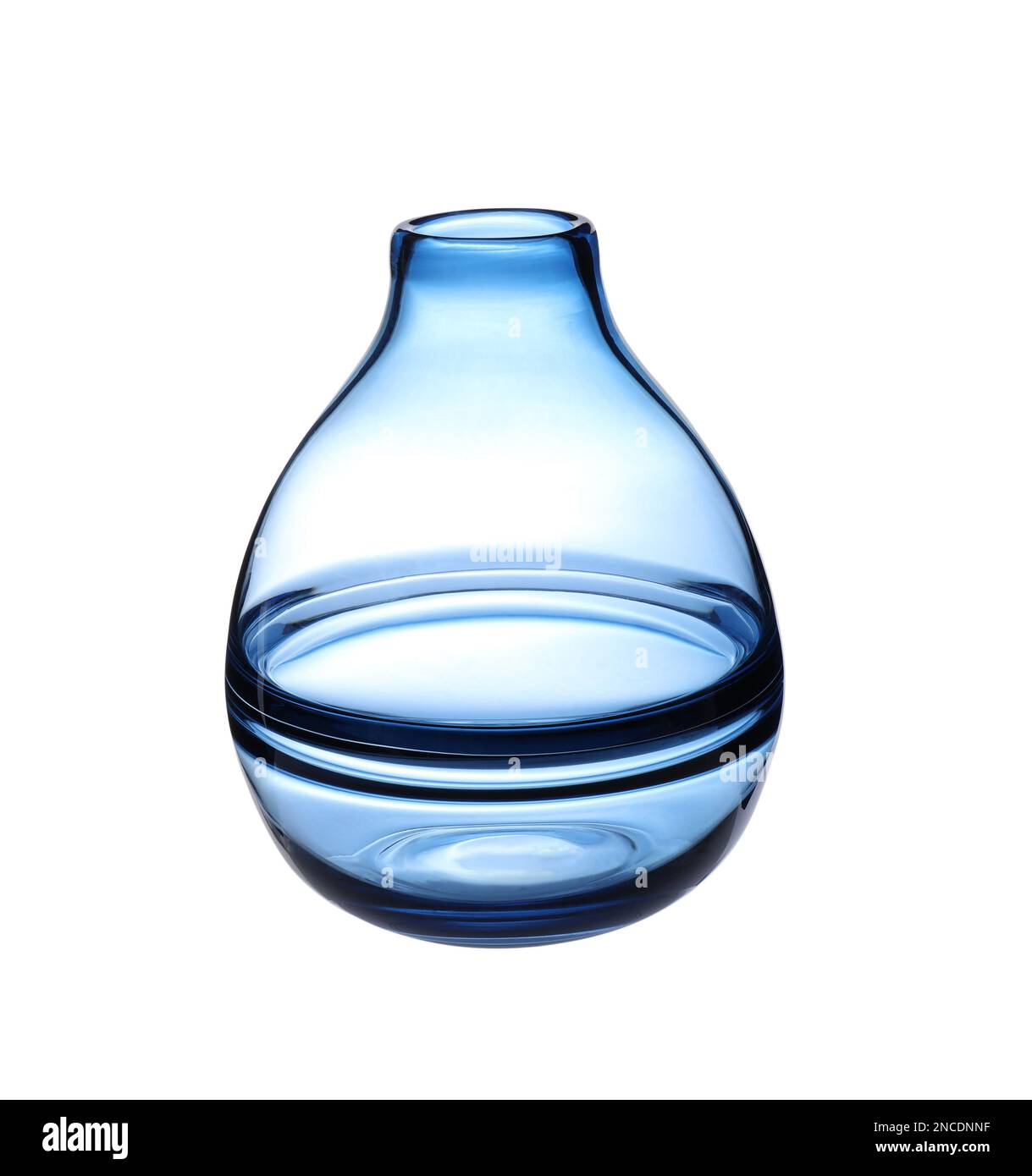 Stylish empty glass vase isolated on white Stock Photo - Alamy