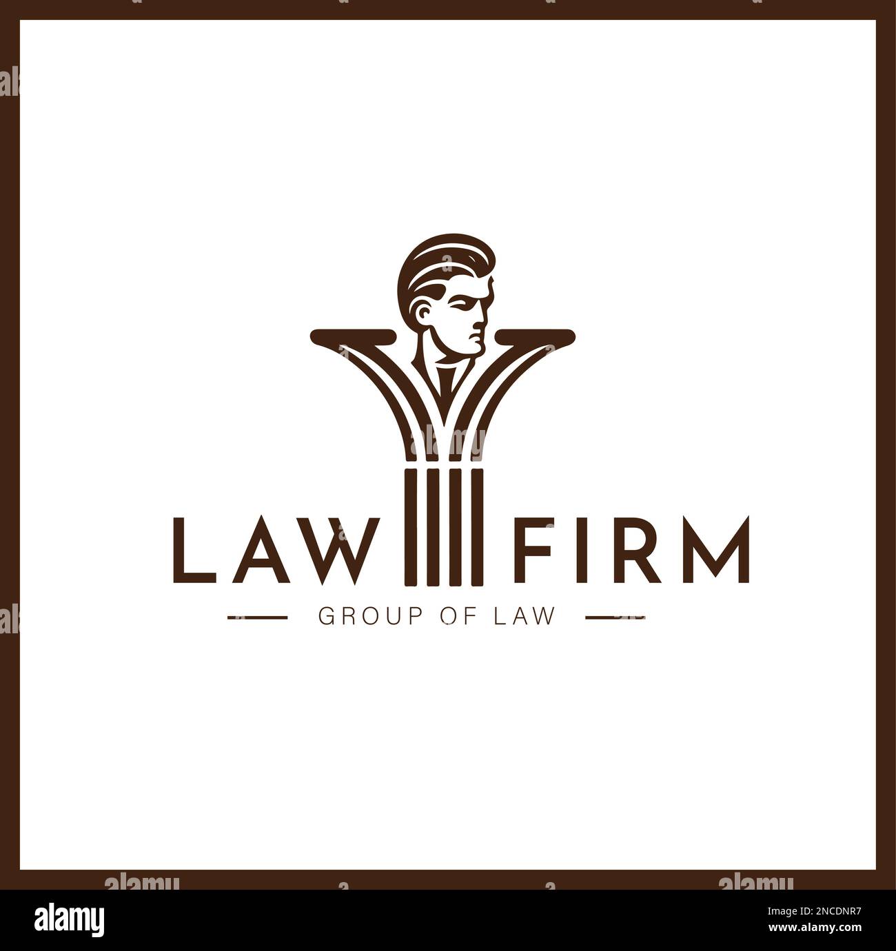 Elegant lawyer law logo brand wordmark illustration Stock Vector Image ...
