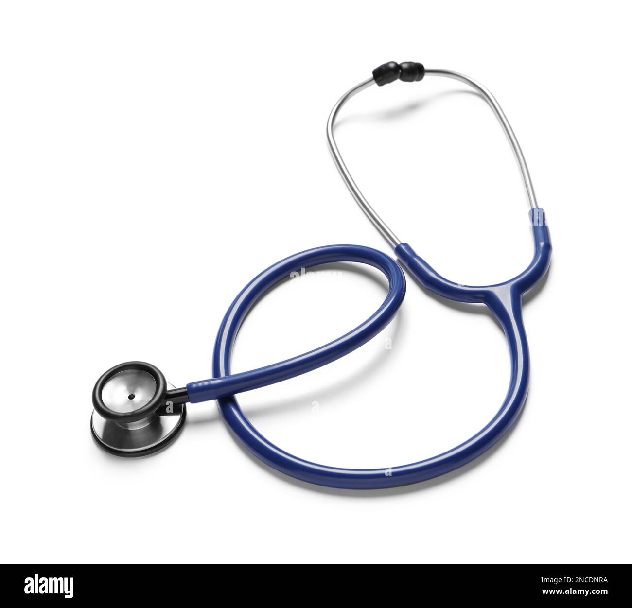 Modern stethoscope on white background. Medical device Stock Photo - Alamy