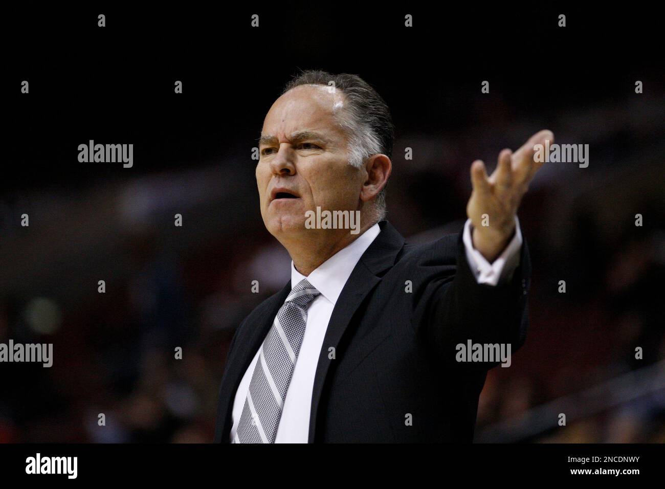 Indiana Pacers head coach Jim O'Brien during an NBA basketball game ...