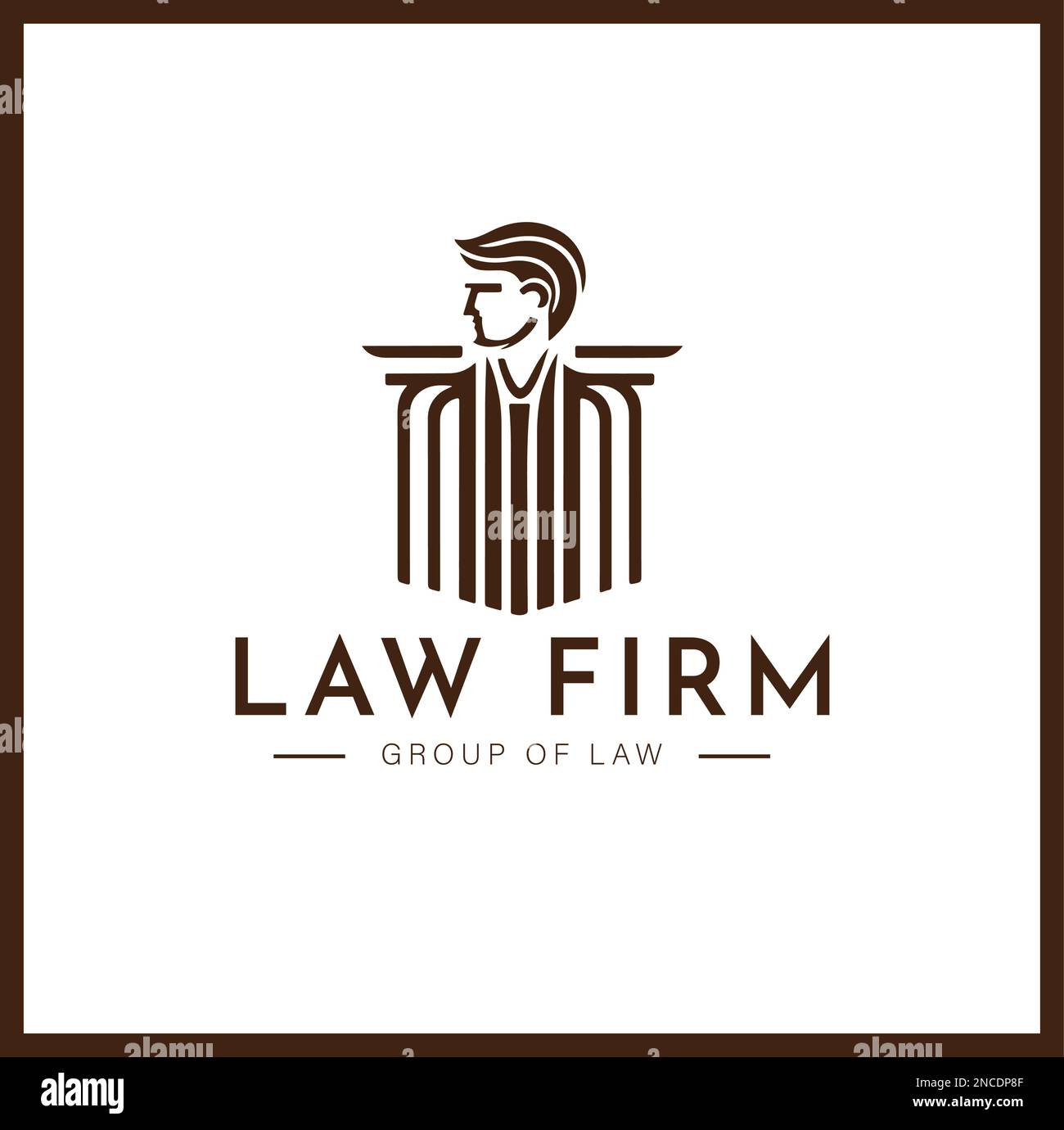 Elegant lawyer law logo brand wordmark illustration Stock Vector Image ...