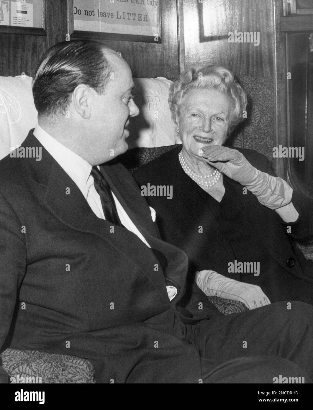 Baroness Clementine Churchill talks to her son-in-law, Christopher ...