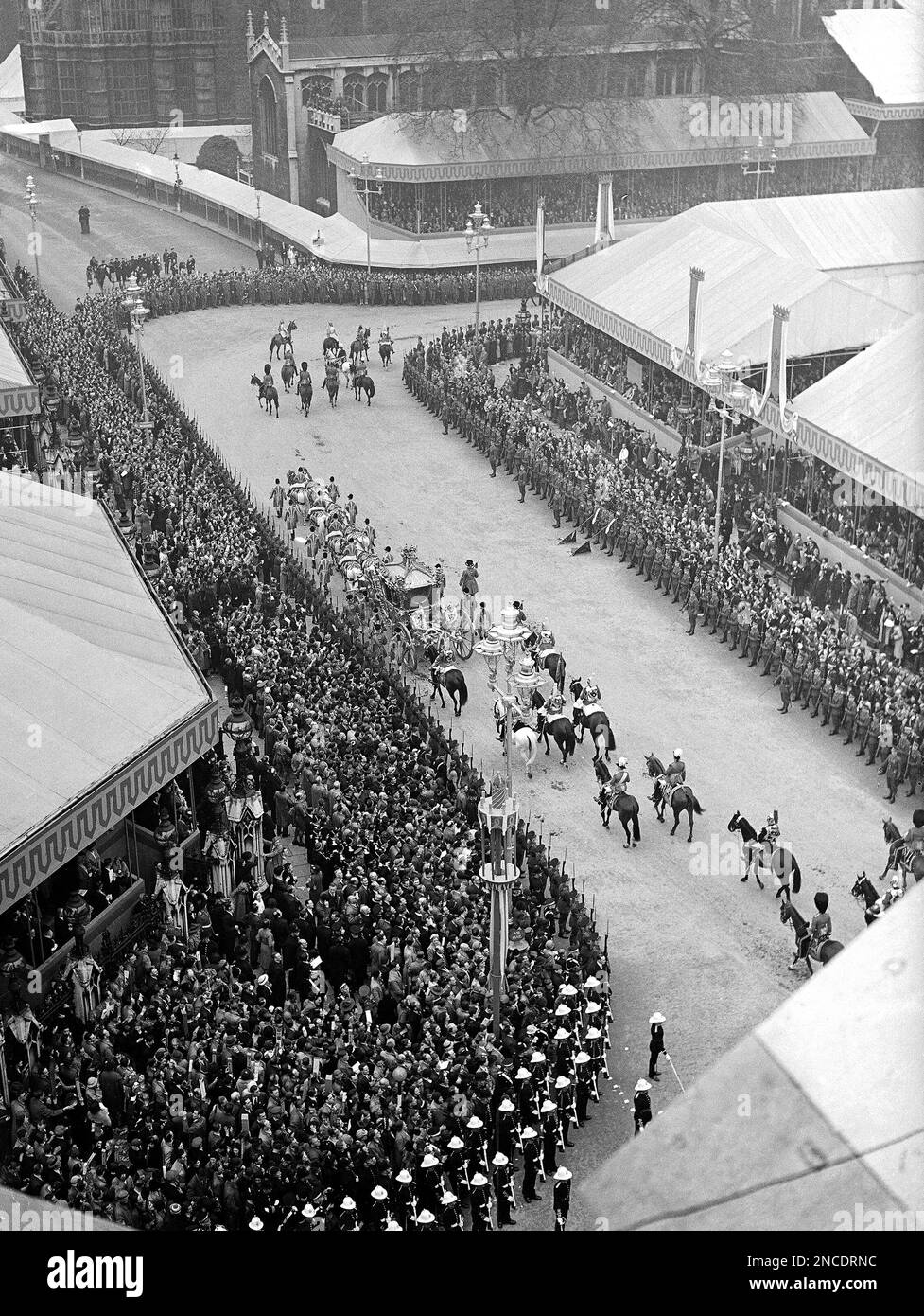 Britain's King George VI and Queen Elizabeth in the Royal State Coach ...