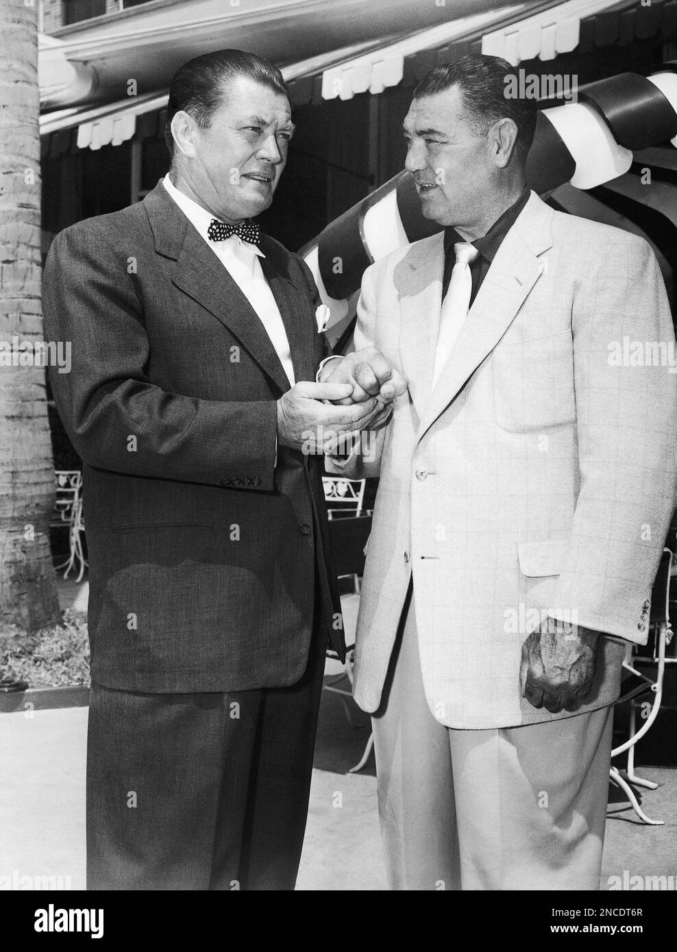 Their fighting days over, Gene Tunney, left, and Jack Dempsey, both ...