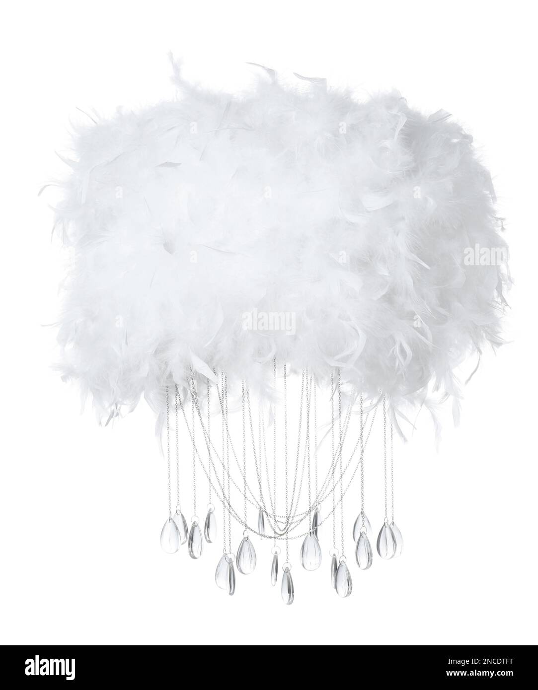 Stylish modern lamp hanging on white background Stock Photo - Alamy