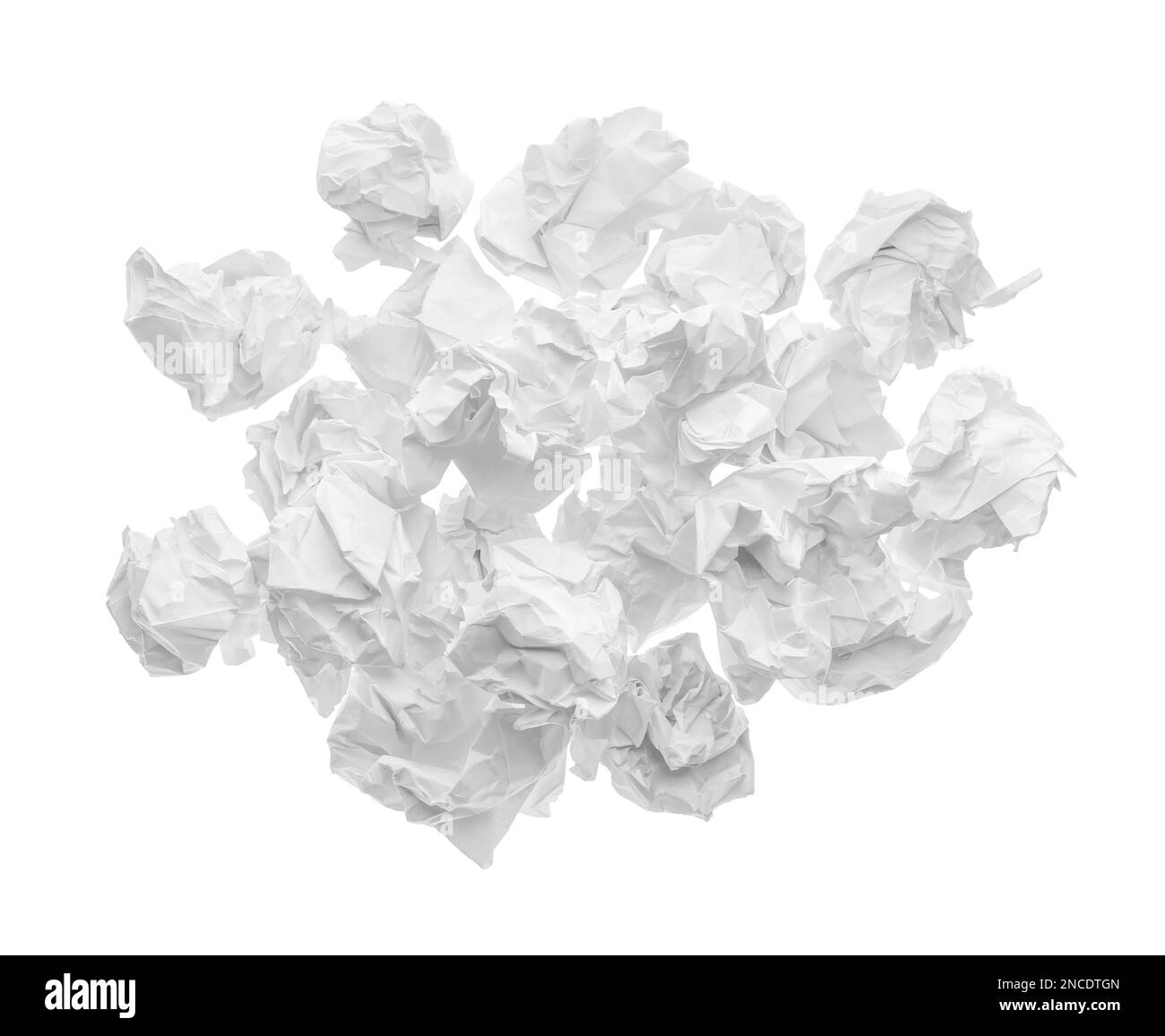 Pile of crumpled paper garbage Black and White Stock Photos & Images ...
